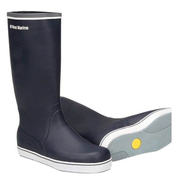 West Marine | Shoes | West Marine Tall Cruising Boots Rain Boat Blue Sz ...